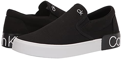 Calvin Klein Men's RYOR Sneaker, Black Canvas 962, 8