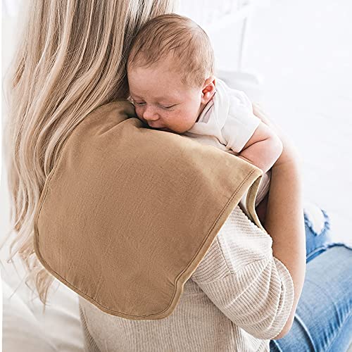 Konssy Baby Burp Cloths Sets for Unisex- 6 Pack Large Cotton Burping Cloth for Newborn,Baby Girls and Boys