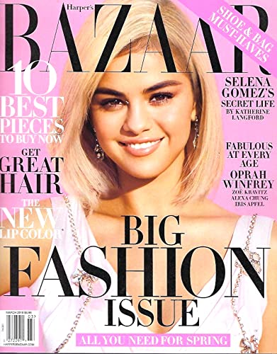 Harper's Bazaar Magazine (March, 2018) Selena Gomez Cover Single Issue Magazine