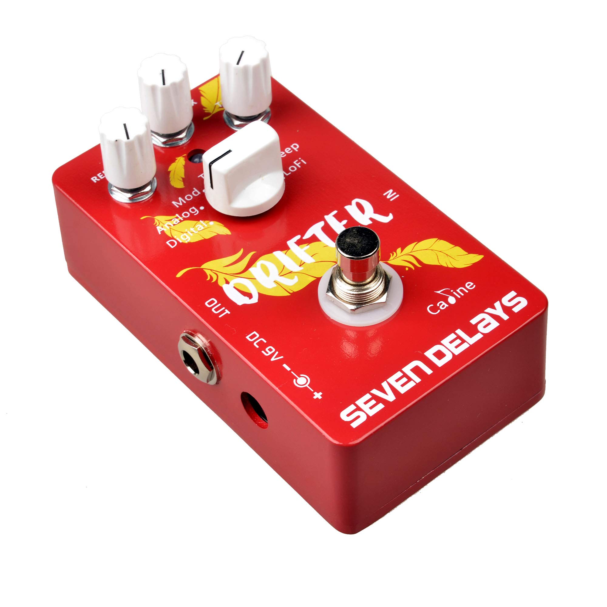 Caline Reverb Digital Seven Delays CP-37 Guiter Effect Pedal with True Bypass