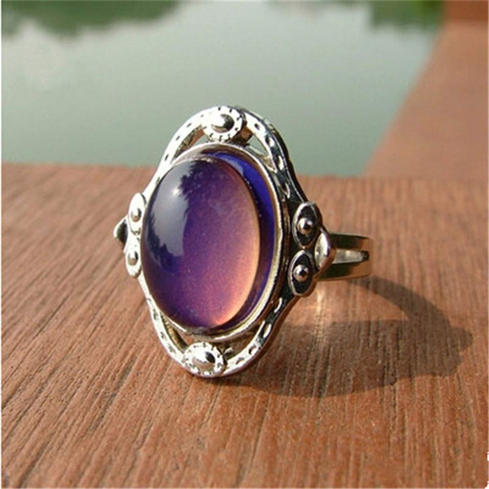 Color Changing Mood Ring Retro Rings Adjustable Ring Band for Expand A Woman's Jewelry Creative and Exquisite Workmanship