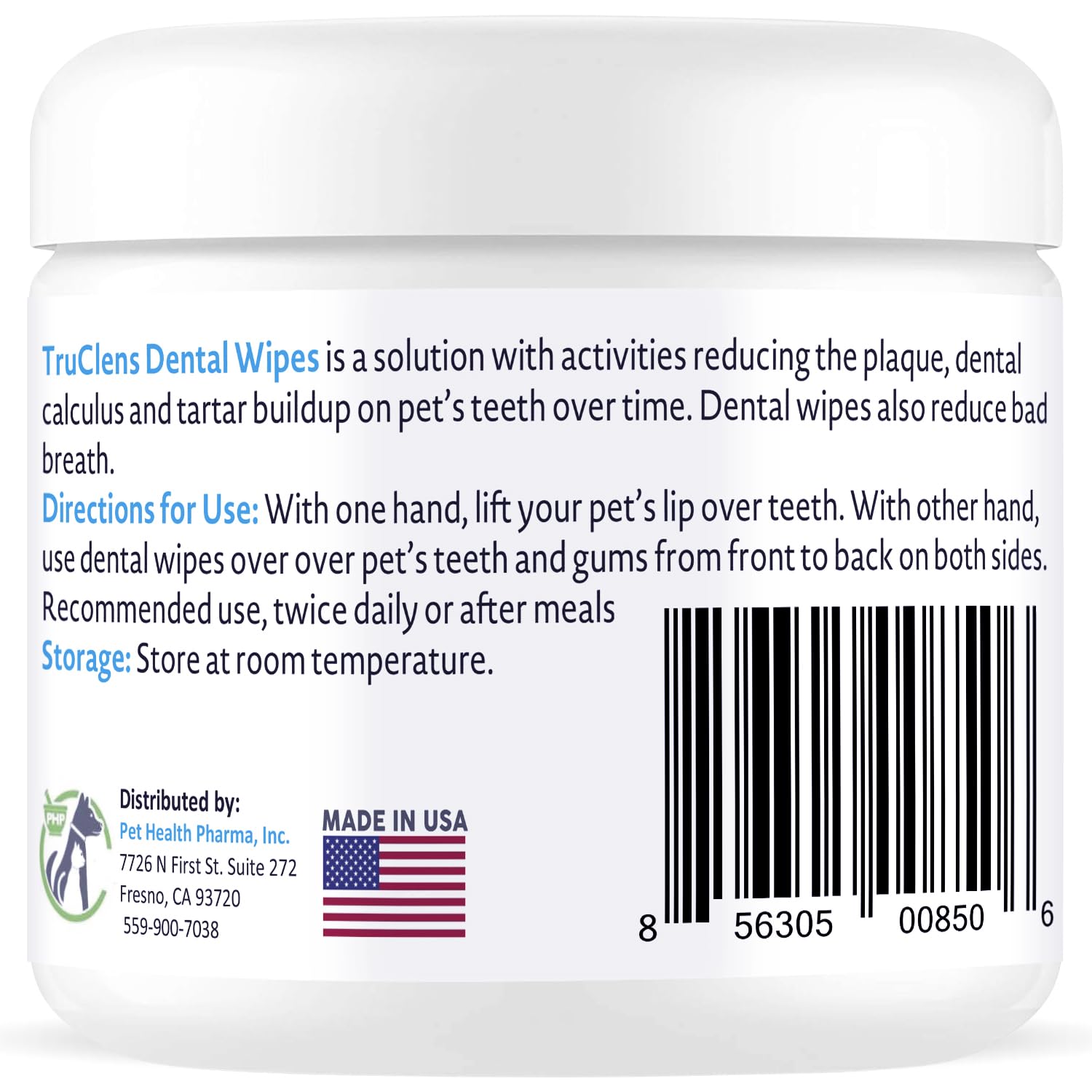 Pet Health Pharma Truclens Dental Wipes fro Cats and Dogs (50 Count)…