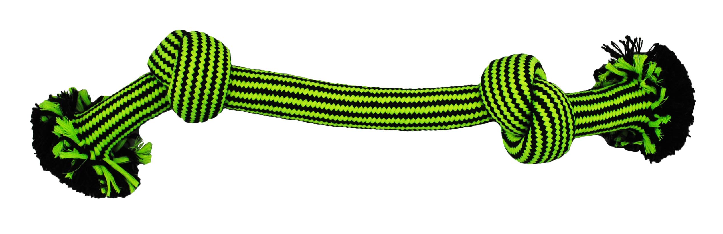 Jolly Pets Knot-N-Chew 2 Knot Green/Black Small/Medium