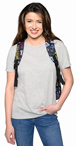 Harry Potter 16" Laptop Backpack Bag Hogwarts Crest All Over Print Cargo