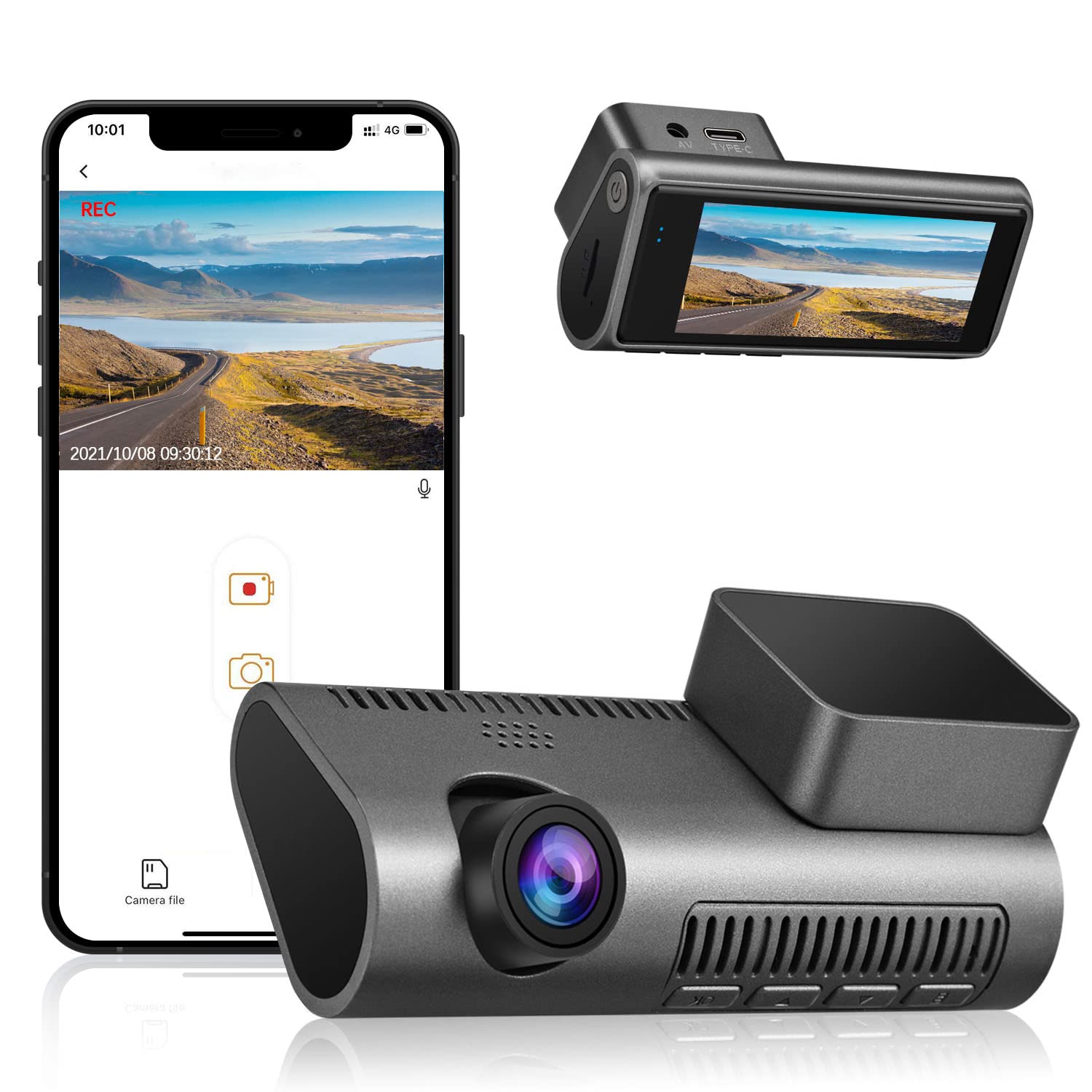 Dash Cam 4K WiFi Ultra HD 2160P Car Dash Cam Front, Dash Camera for Cars Dashboard Camera Recorder with Night Vision, WDR, Loop Recording, 170° Wide Angle, G-Sensor, 24H Parking Monitor
