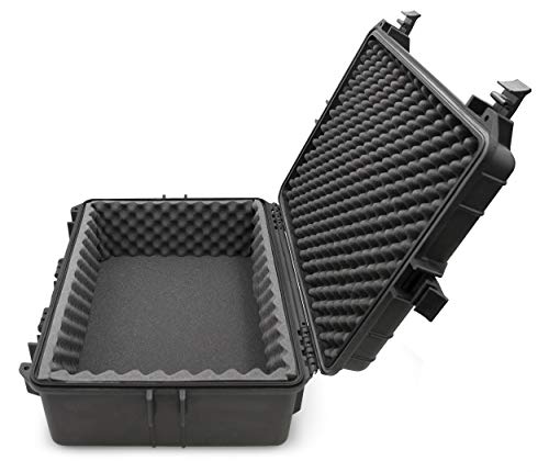 CASEMATIX Waterproof DJ Mixer and Accessories Case Compatible with Zoom LiveTrak L-12 12 Channel Digital Audio Mixer And Recording Accessories, Dense Absorbing Foam with Rugged Shell - Case Only