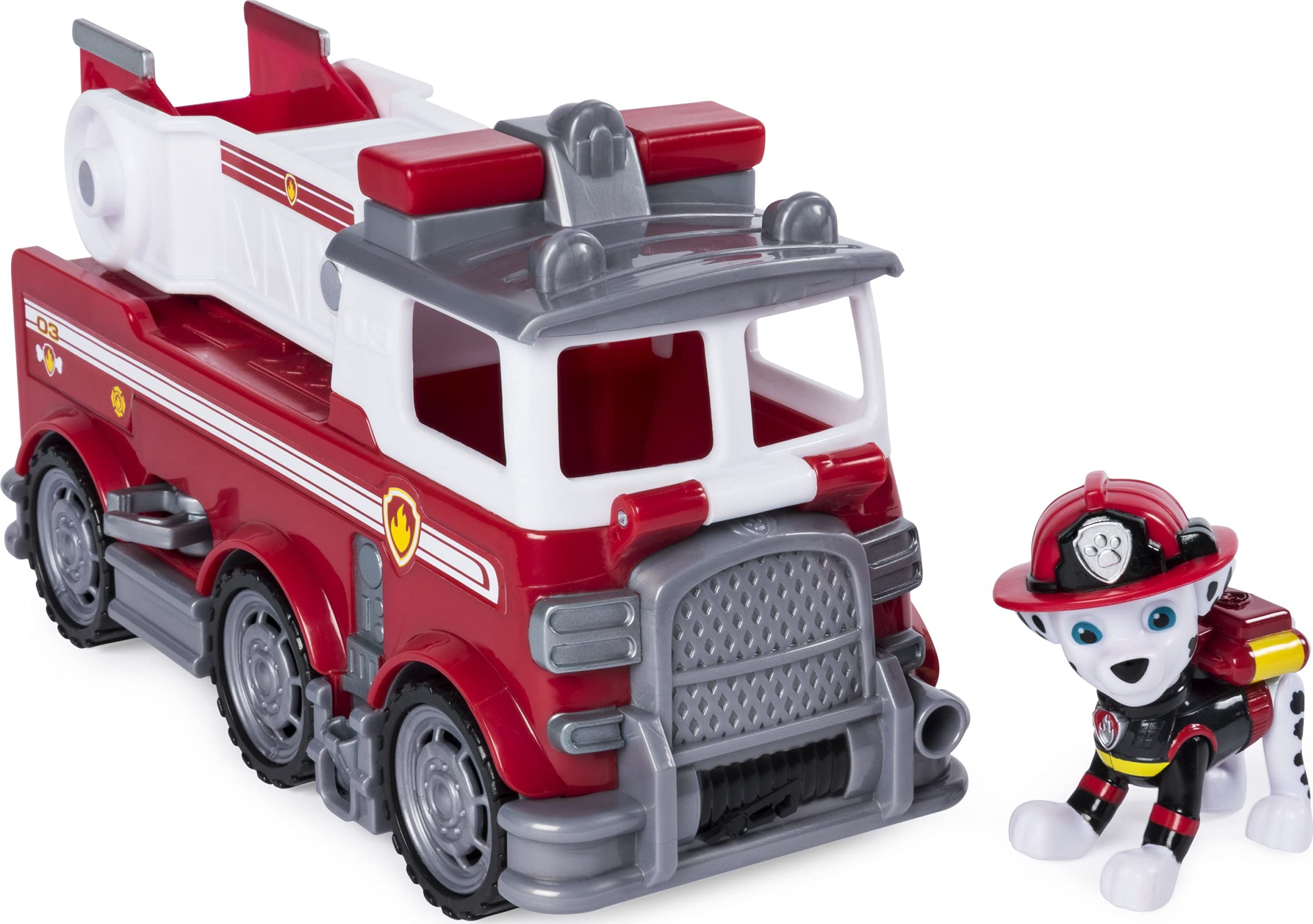 Paw Patrol Ultimate Rescue - Marshall's Ultimate Rescue Fire Truck with Moving Ladder and Flip-Open Front Cab, Ages 3 and Up