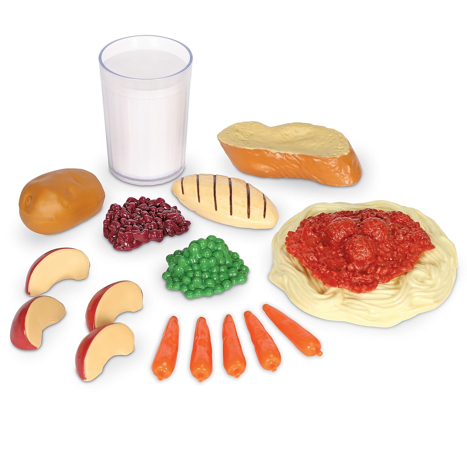 Learning Resources Healthy Dinner Basket - 19 Pieces , Ages 3+ Pretend Play Food for Toddlers, Preschool Learning Toys, Kitchen Play Toys for Kids