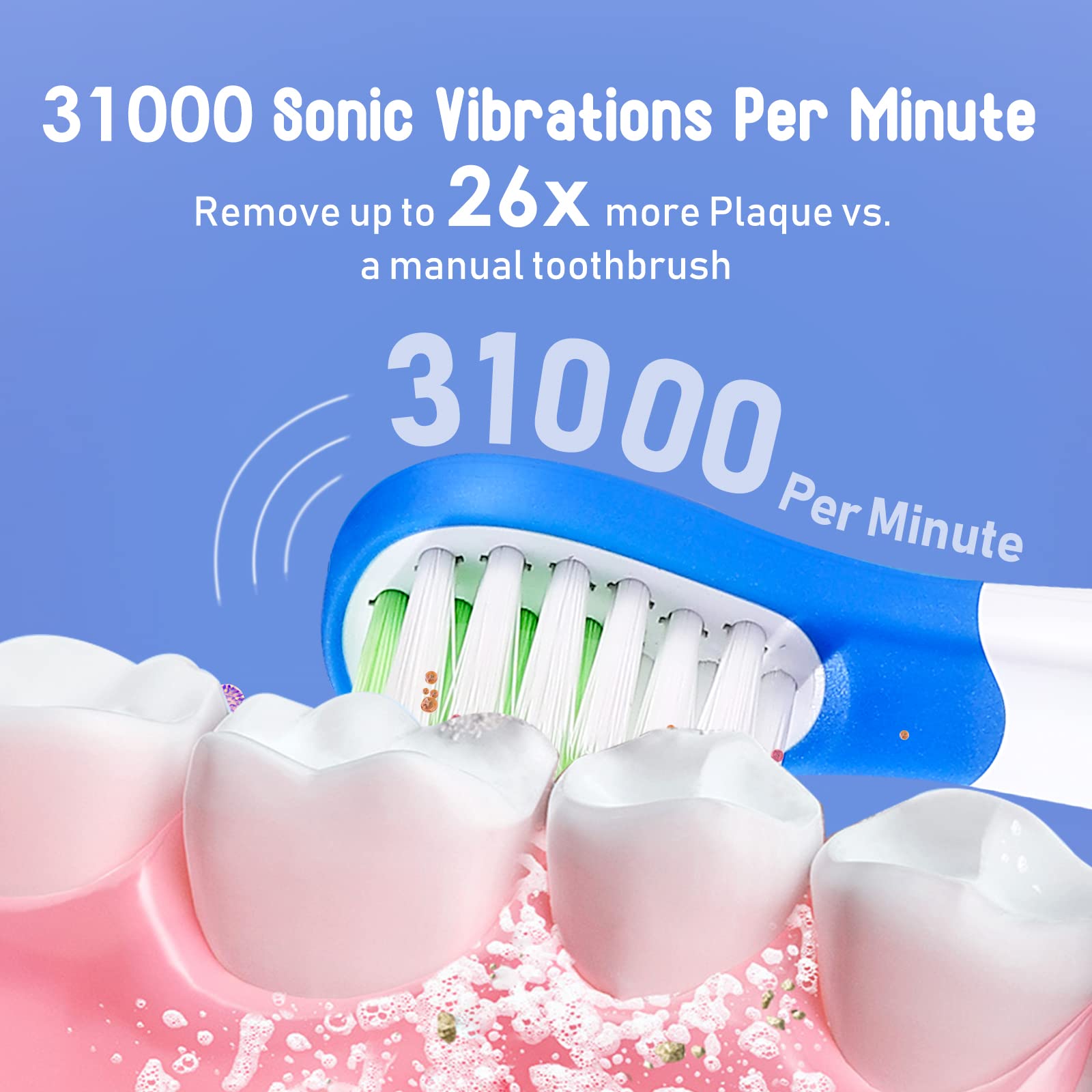 Electric Toothbrush Replacement Heads 3PCS: Interactive Smart Silicone Tooth Brush Soft Bristles Heads for Gentle and Deep Effective Cleaning for Boys Girls Ages 3+