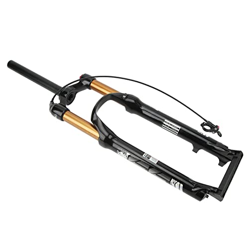 DAUERHAFT Bicycle Front Forks, 120mm Stroke 26inch Mg Aluminum Alloy Bike Suspension Air Fork Straight Steerer for Off Road