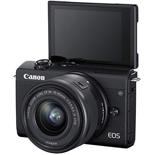 Canon EOS M200 Mirrorless Camera with EF-M 15-45mm f/3.5-6.3 is STM Lens + 64GB Memory Card + LED Video Light + Cleaning Kit & More