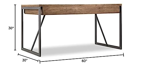 Hooker Furniture Writing Desk in Medium Wood and Gray
