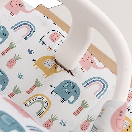 Dadouman Wipe Clean & Compatible Seat Cushion for Stokke Tripp Trapp Chair (Elephants)