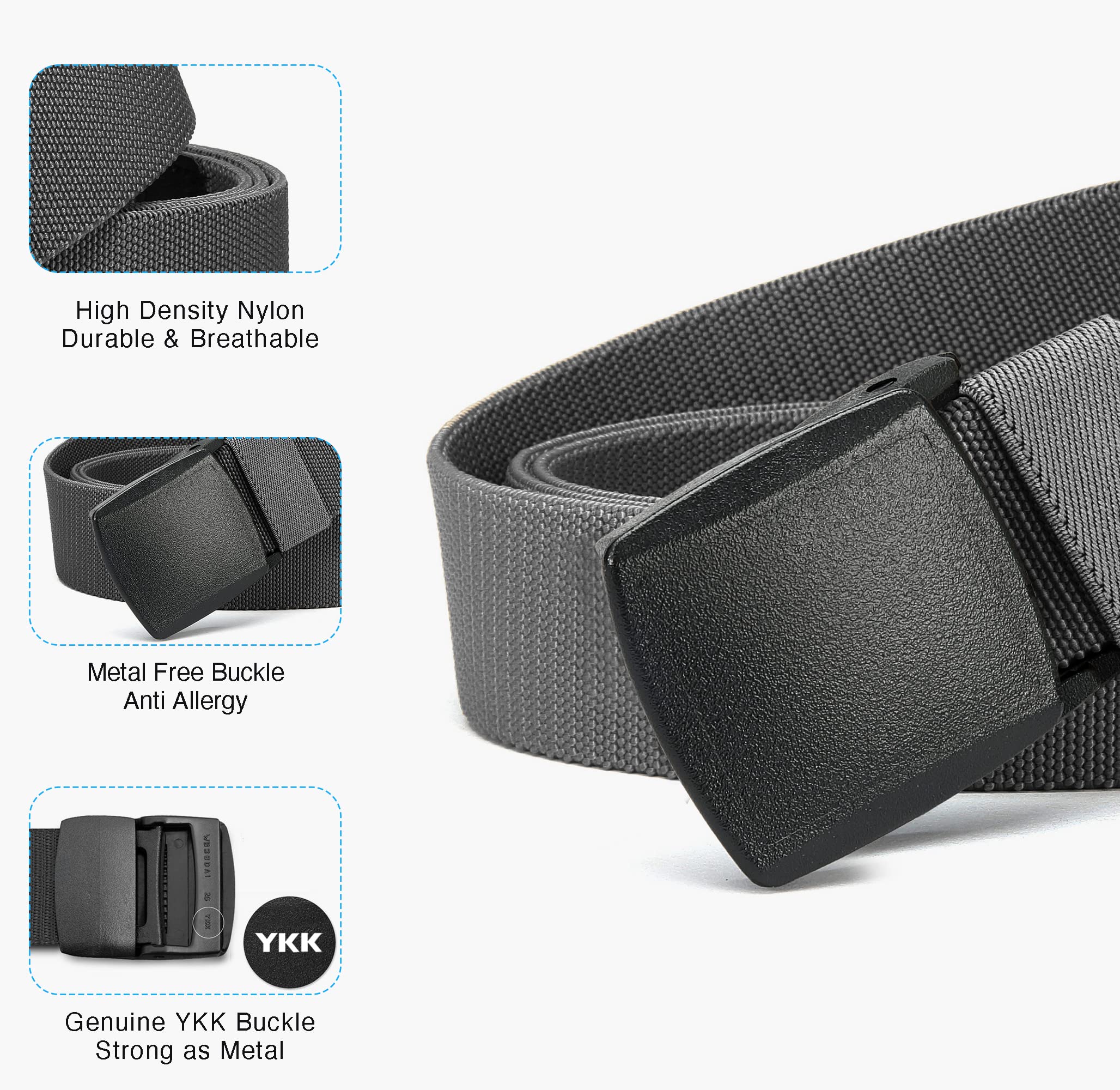 CHAOREN Boys Belt Kids Belts for Boys 1.1" for Golf Softball Pants, Stretch Youth Baseball Belt (Black kids belts)