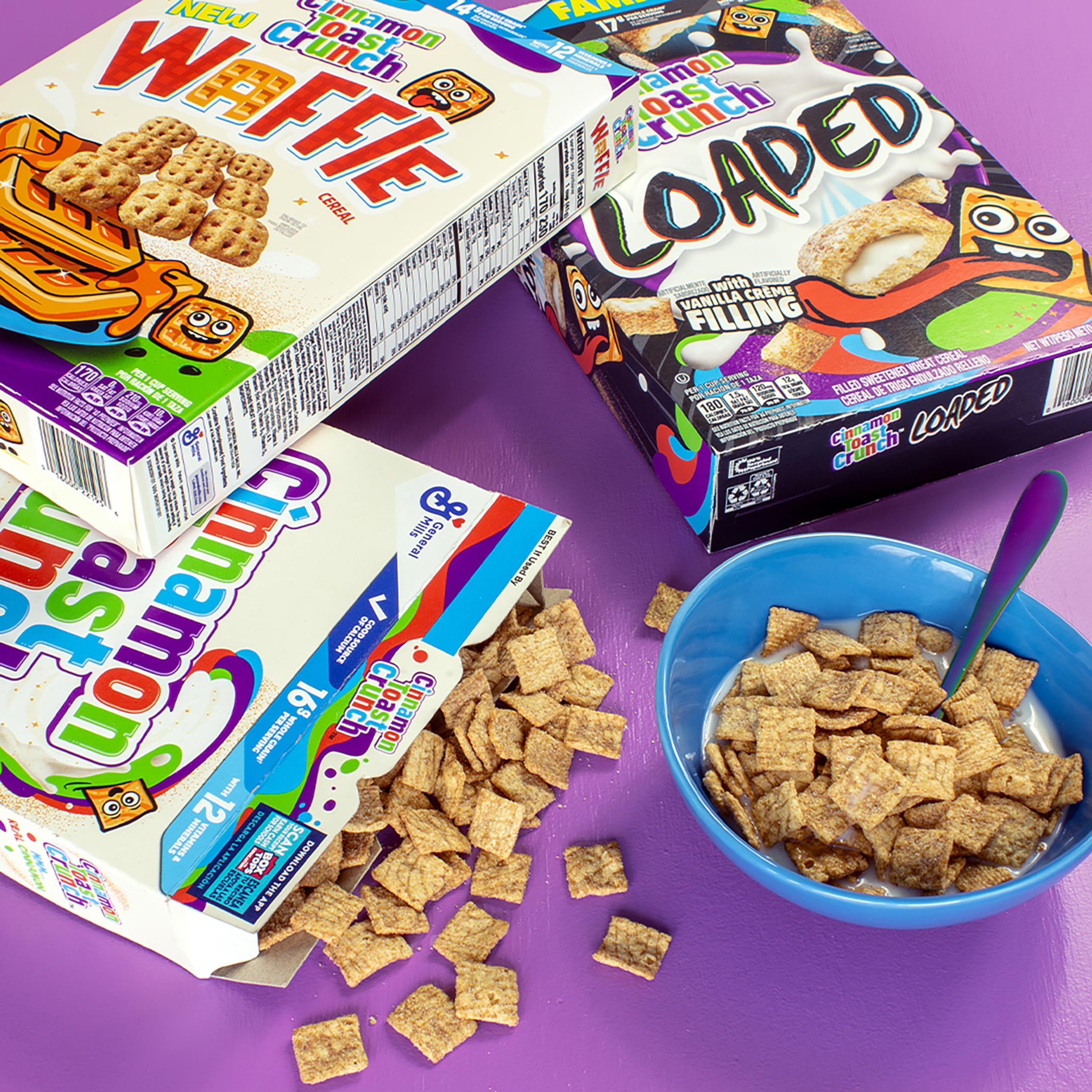 Churros Cinnamon Toast Crunch Breakfast Cereal, 11.9 OZ Cereal Box