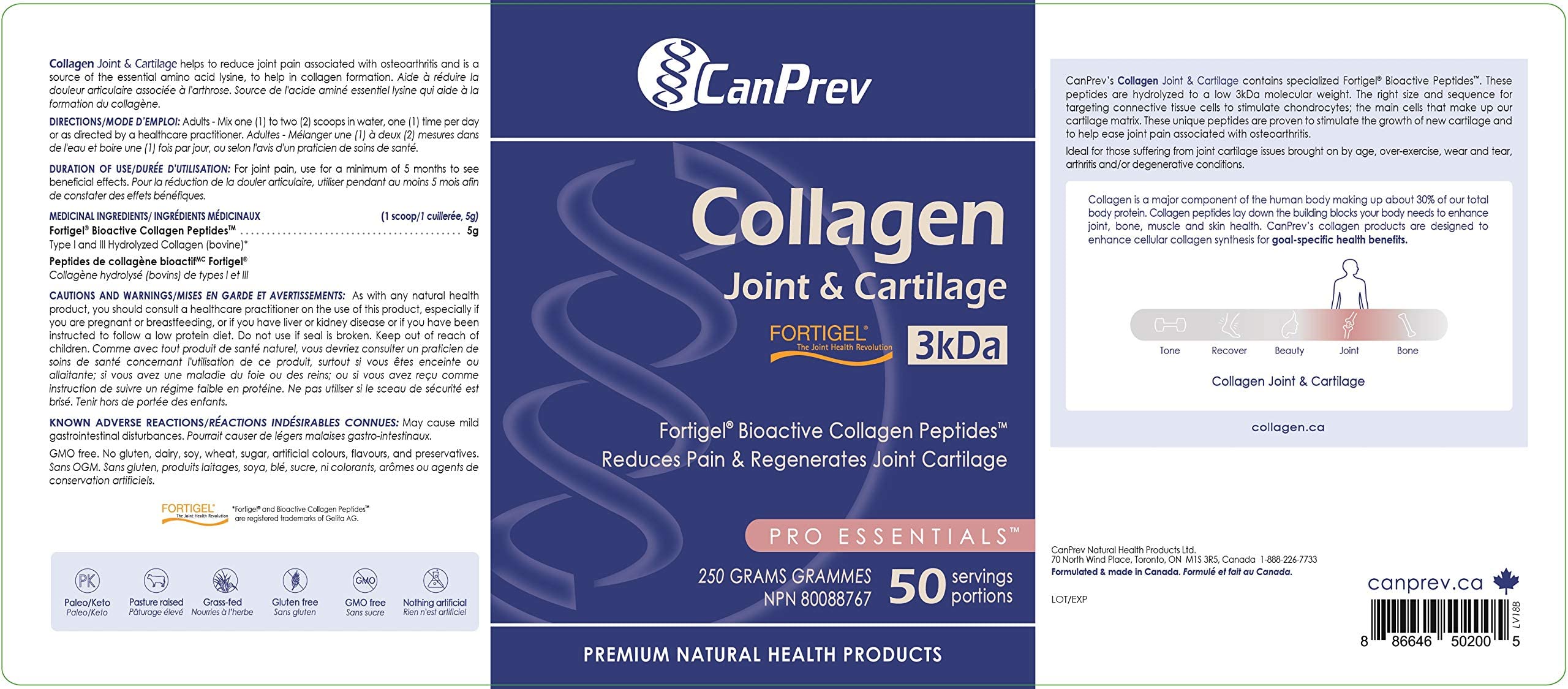 CanPrev Collagen Joint & Cartilage 250 g