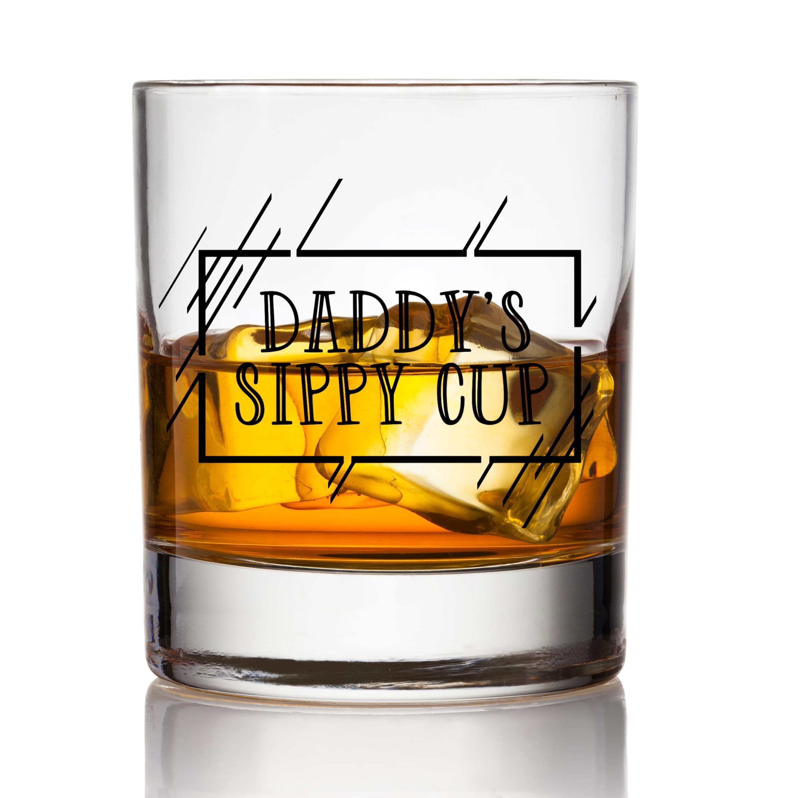 Daddy’s Sippy Cup Whiskey & Beer Glass Gift Set - Funny New Dad Gifts for First Time Parents - Unique Christmas, Fathers Day, or Birthday Gift for Expecting Father