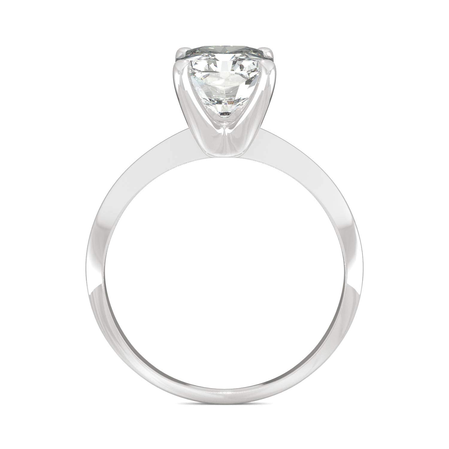 Charles & Colvard Created Moissanite 9x7mm Radiant Cut Engagement Ring for Women | 2.7 cttw DEW | Lab Grown | Solid 14K White Gold with Rhodium | Size 5