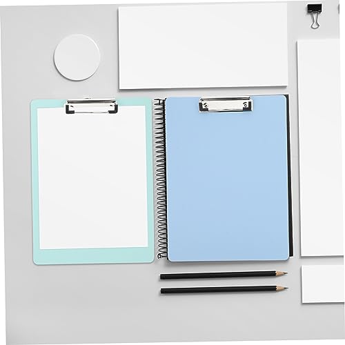IMIKEYA 2Pcs a4 Folder Board Plastic folders Paper Folder Office Supplies folders Hospital clipboard a4 clipboard hardback Clip Boards Metal Office Document Clip exam Paper Clips Thin