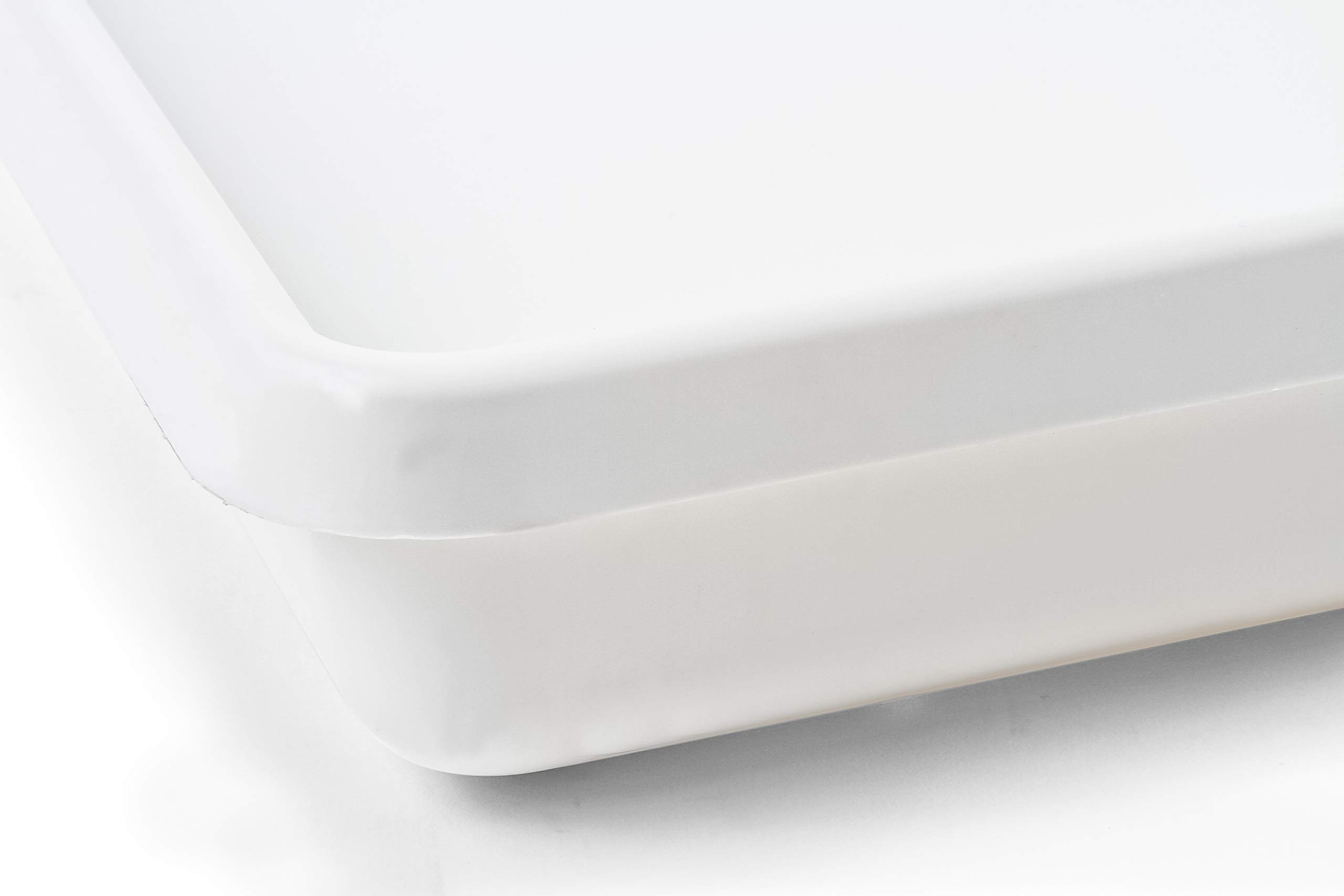 Camco 21007 20786 Low Profile Washing Machine Drain Pan, 30.5" x 34.5", White