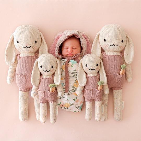 cuddle + kind Harper The Bunny Little 13" Hand-Knit Doll β 1 Doll = 10 Meals, Fair Trade, Heirloom Quality, Handcrafted in Peru, 100% Cotton Yarn