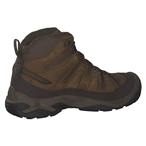 Keen Men's Circadia Mid Height Comfortable Waterproof Hiking Boots, Bison/Brindle, 10.5 Wide