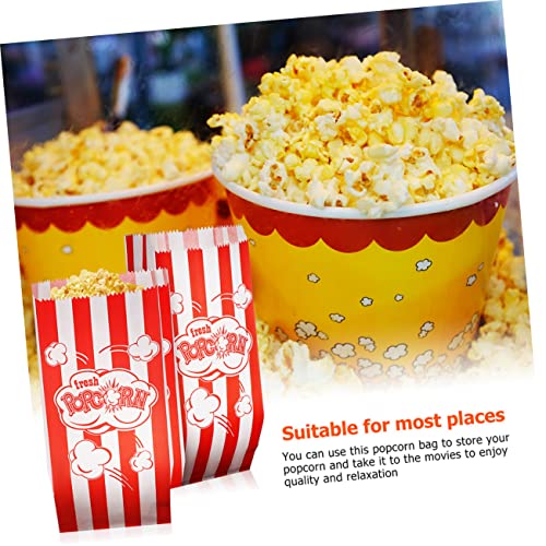 Snack Container 100pcs Popcorn Popcorn Packaging Bag Popcorn Bags s Portable Popcorn Holder Plastic Containers Plastic Popcorn Boxes Plastic Food Containers Treat Bag Snack Supply