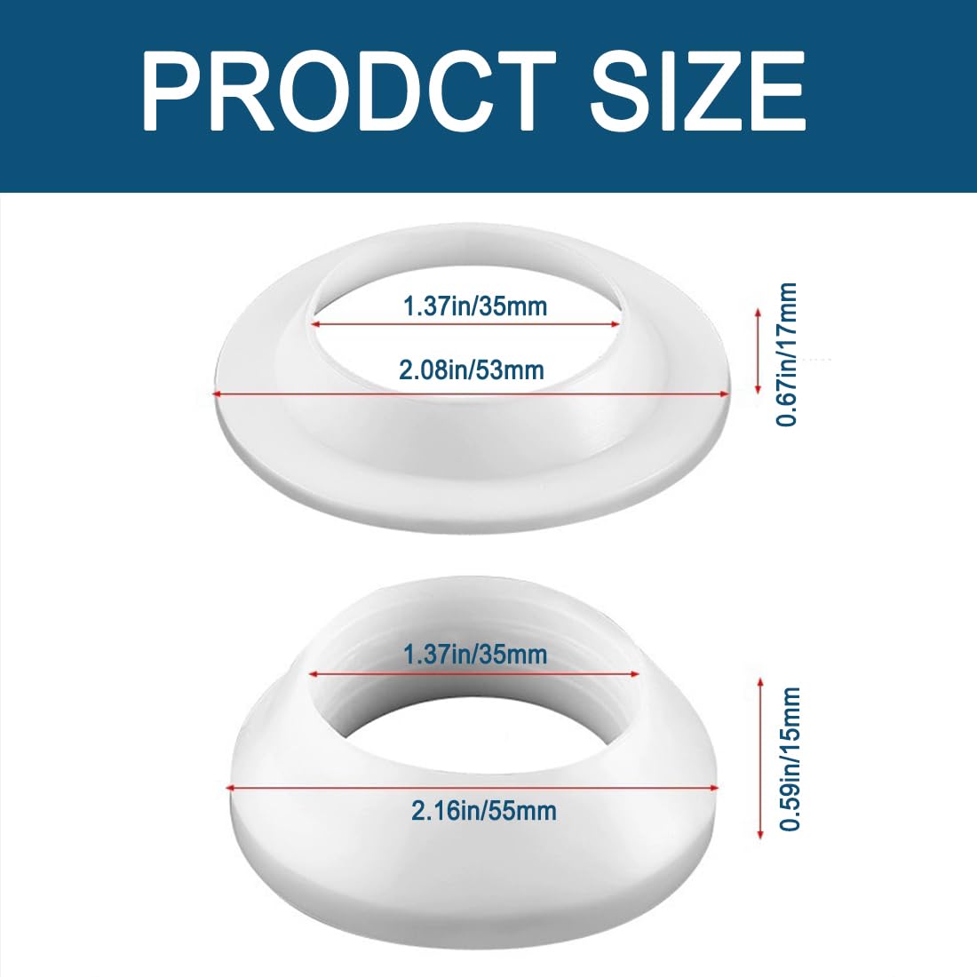 Drainage Seal,Universal Basin Drain Gasket Replacement Parts,Thickened Silicone Sealing Ring for Bathroom Sink Drain Stopper,Includes Top and Bottom Washers Seals (White-2 Sets)