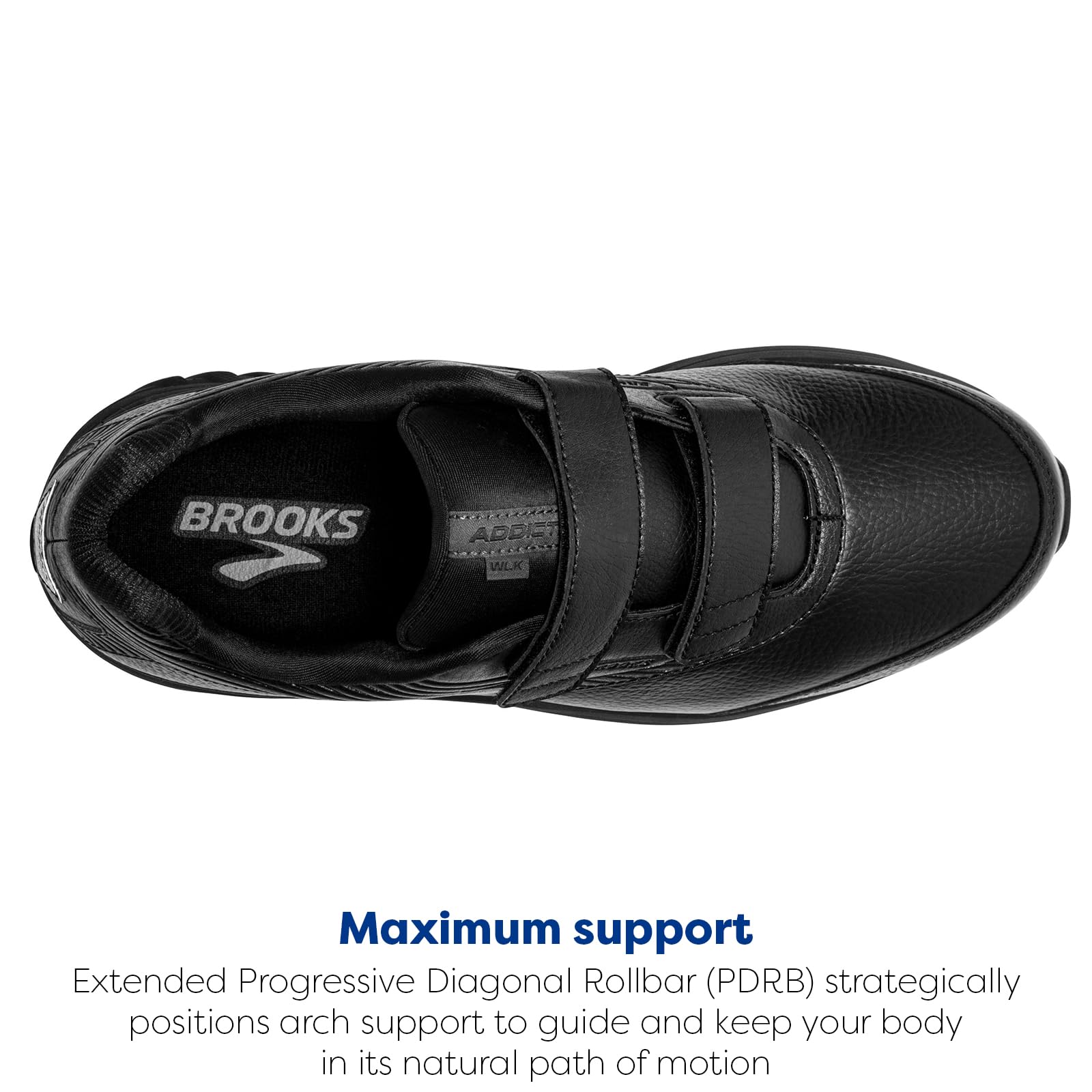 Brooks Men's Addiction Walker V-Strap 2 Walking Shoe - Black/Black - 11 X-Wide