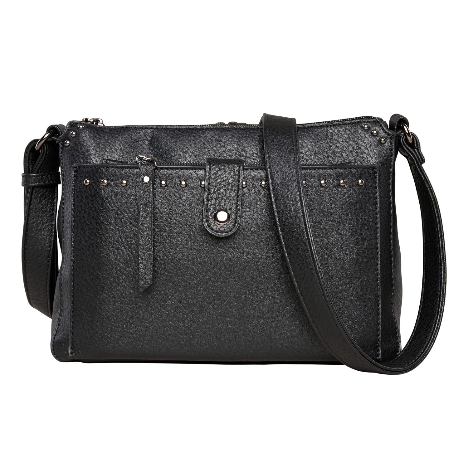 Concealed Carry Kinsley Crossbody with RFID Wallet - Discreet Locking CCW Bag for Women - Universal Holster (Mahogany)