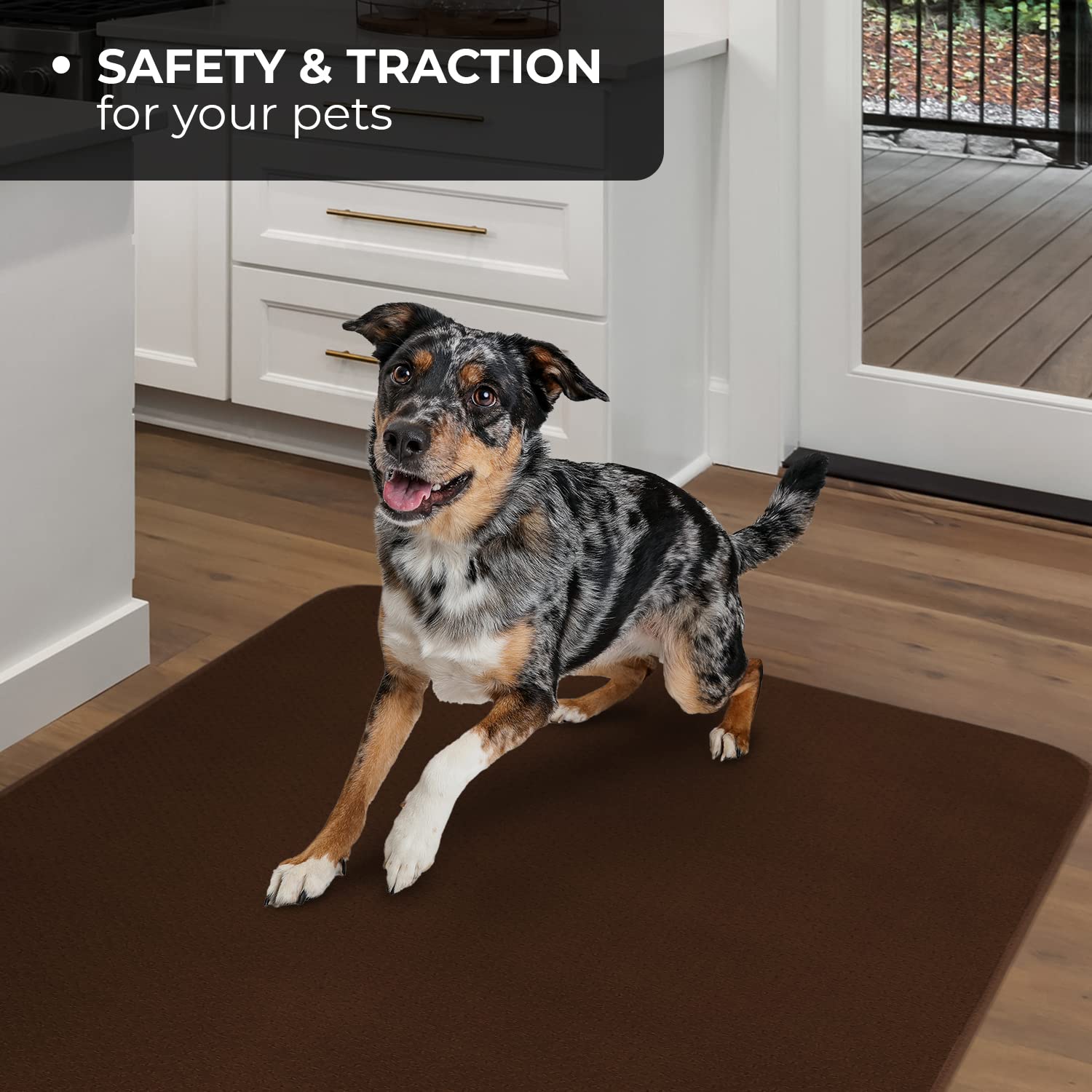 House, Home and More Skid-Resistant Carpet Indoor Area Rug Floor Mat - Chocolate Brown - 2 Feet X 3 Feet