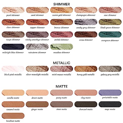 Julep Eyeshadow 101 Crème to Powder Waterproof Eyeshadow Stick 10 Piece Palette - Matte and Shimmer Finishes