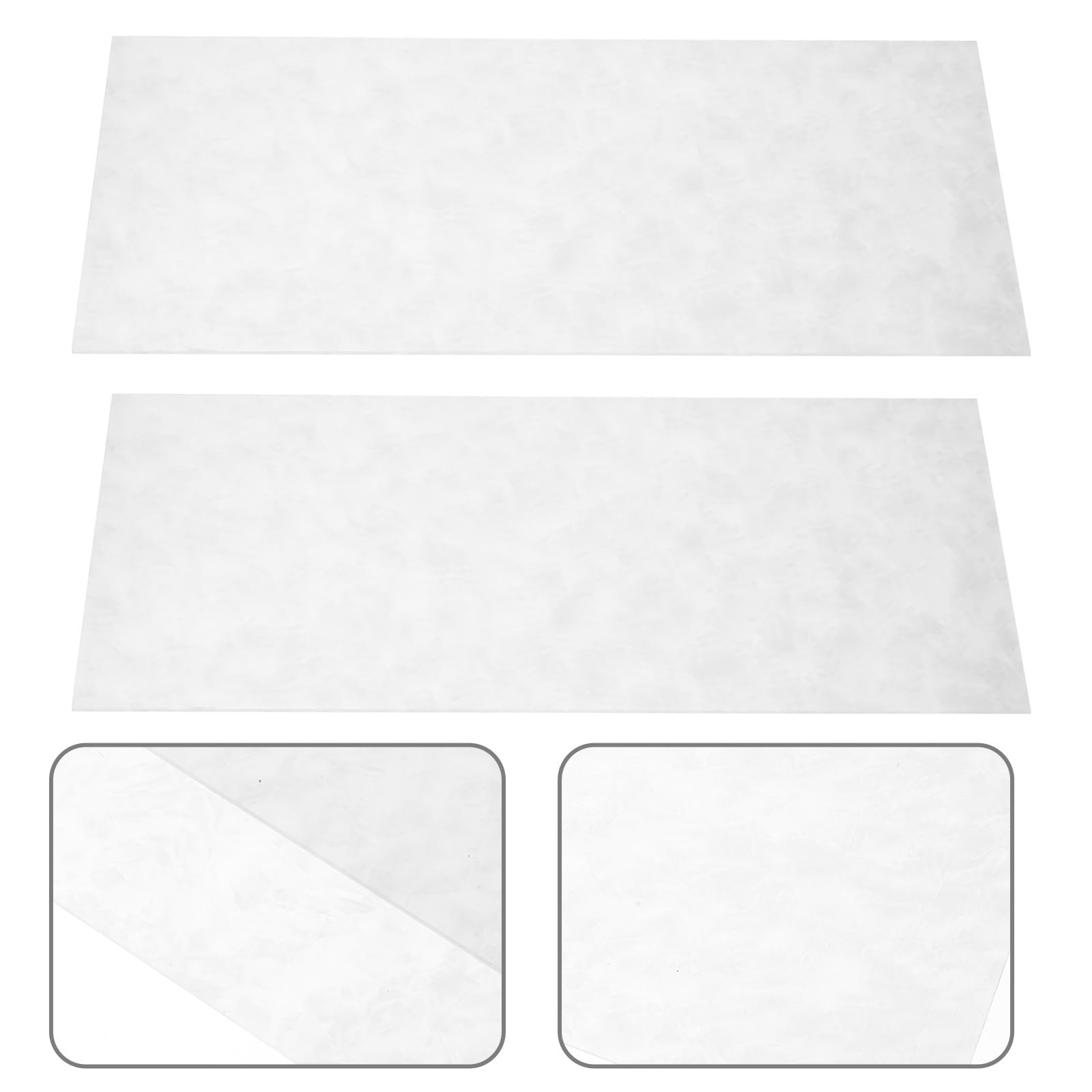 SUPVOX 2pcs Inlay Material White Mother of Pearl Shell Blanks Sheet Rectangle Inlay Material for Guitar