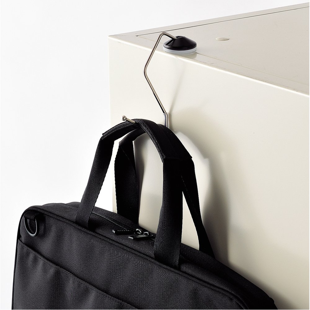 LIHITLAB Bag Polyacetal, Steel, Silicone rubber Hanger Hook, Holds up to 11 pounds, 4" x 2'', Orange (A7595-4)