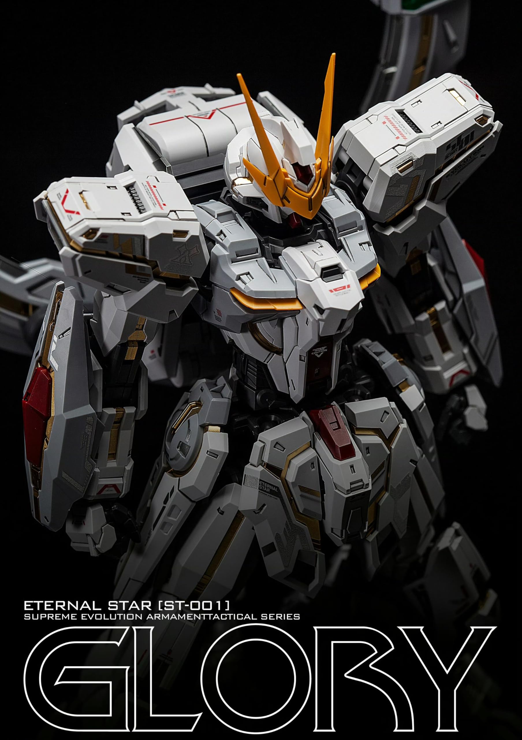 Funtasy Planet Action Figures 1/100 Scale Model Kits for Adults Eternal Star-Glory Assembly Model Mecha Model Kit Articulated Figures Assembled Mode, White, CMLH-01