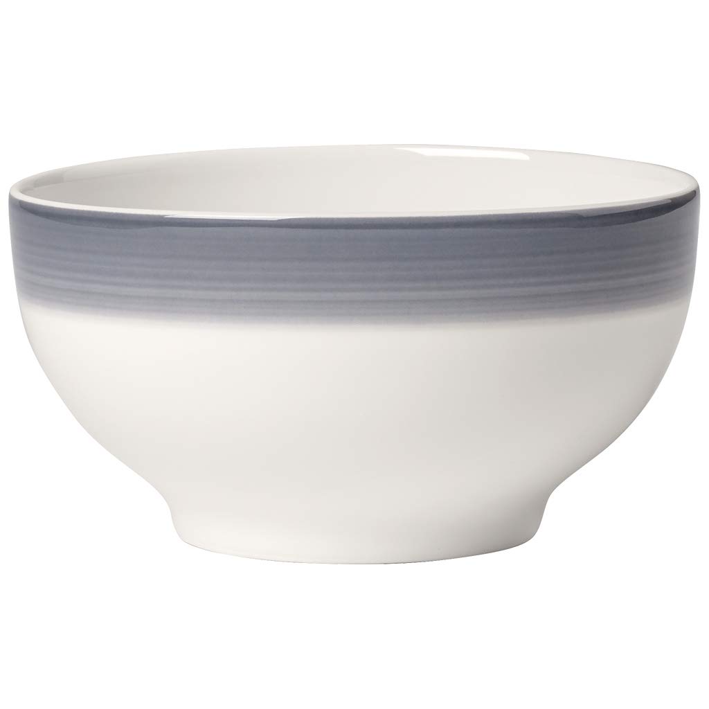 Colorful Life Cosy Grey French Rice Bowl by Villeroy & Boch - Premium Porcelain - Made in Germany - Dishwasher and Microwave Safe - 25 Ounce Capacity