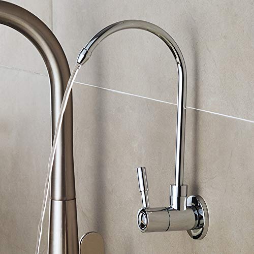 Faucet_ Wall Mount Solid Brass Water Filter Faucet Chrome Plate Plaged Reverse Osmosis Filters Drinking Tap 1/2 Inch