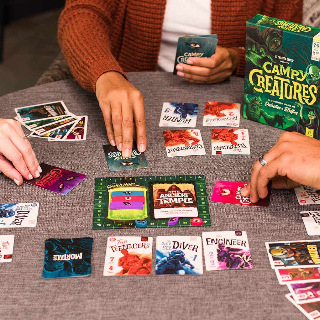 Campy Creatures 2nd Edition - a ghoulish Card Game of Bluffing, Deduction, and Trick Taking for Families and Monster Lovers