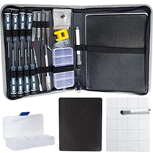 DURATOOL 24-Piece Electronics Computer Tool Kit, Magnetic Precision Screwdriver Set for Screen Repair and Cleaning Cell Phone iPhone Tablets PC Laptop