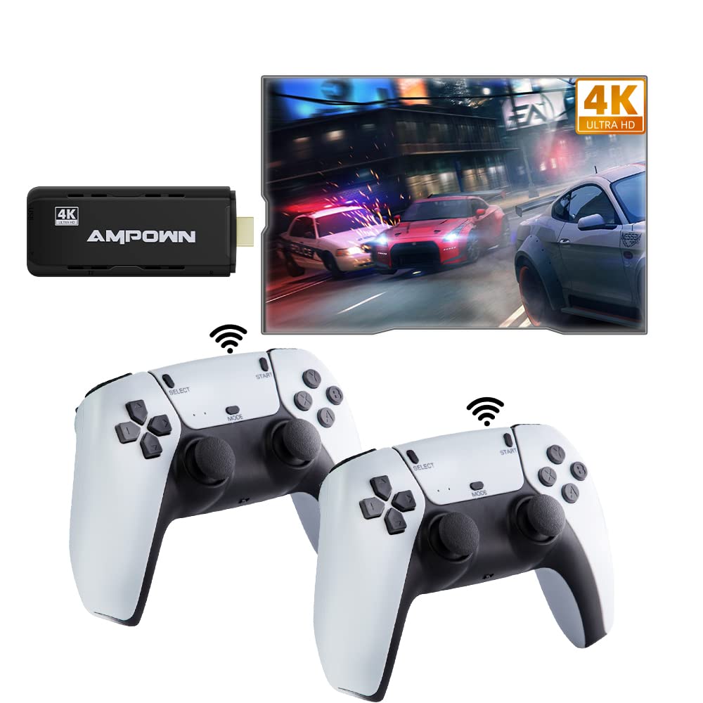 Data Frog U9 TV Game Stick With Two 2.4G Wireless Controller 64GB 10000 PS PSP Retro Video Games Console Gaming Player GameBox
