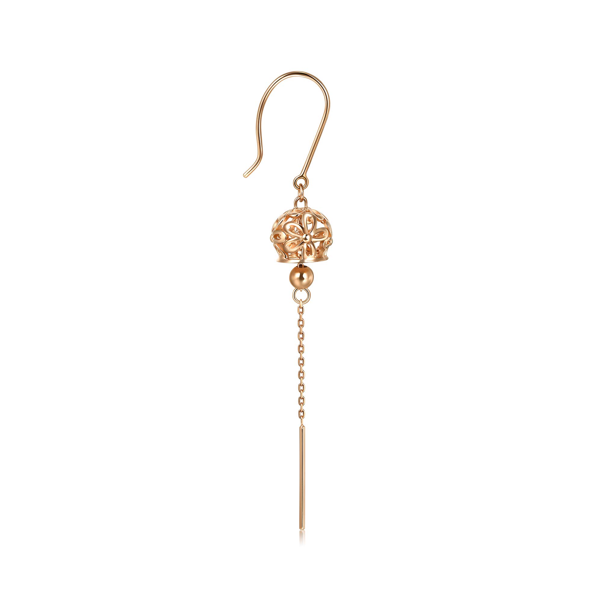CHOW SANG SANG 18K Rose Gold Single Dangle Earring for Women 92348E (Sold Single Not Pair)
