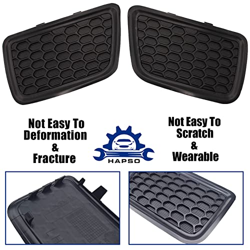 HAPSO Front Lower Grille Tow Hook Cover Fit For 2014-2016 Jeep Grand Cherokee Pair Driver & Passenger Side OEM Replace 68143099AC 68143098AC
