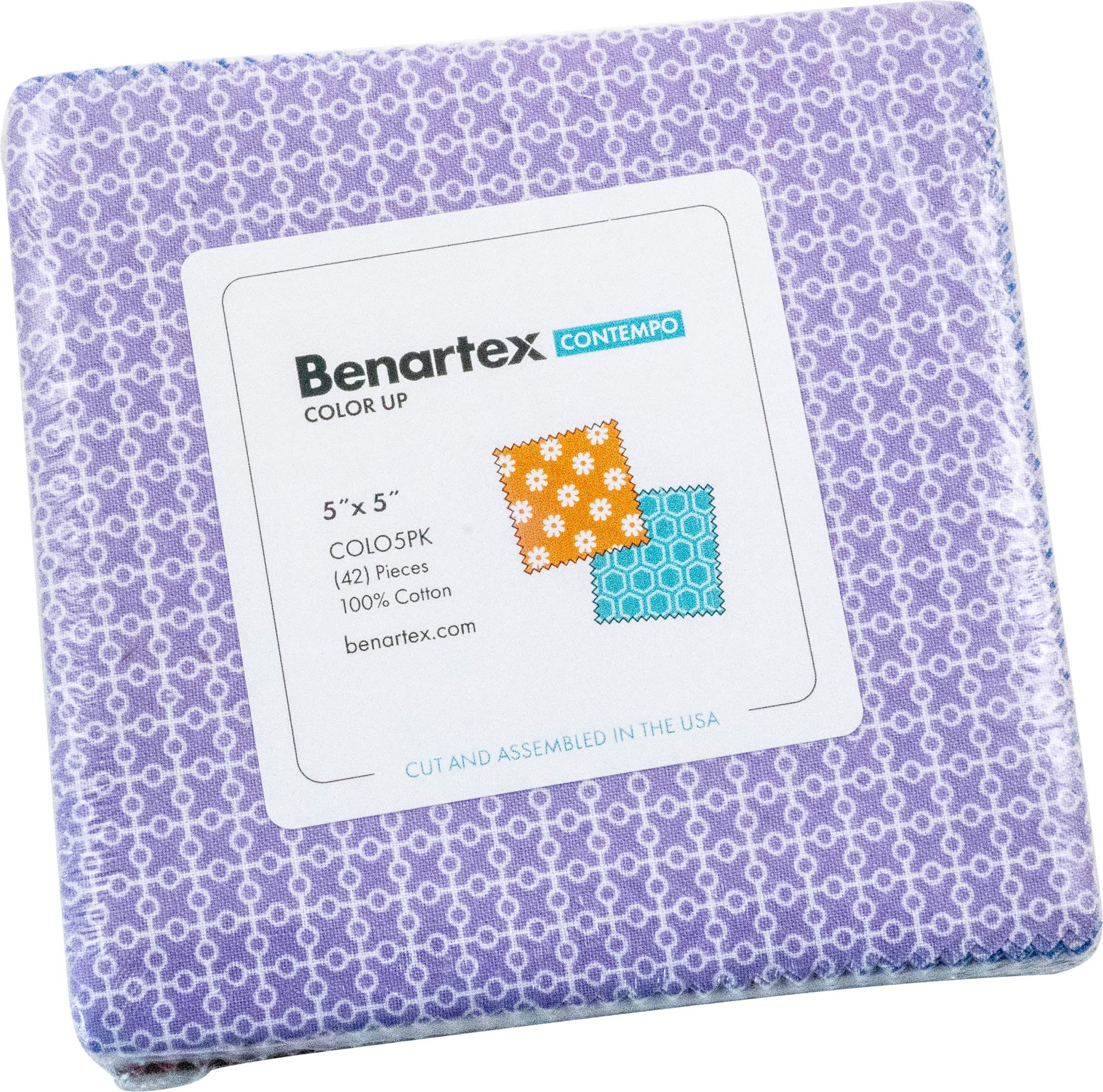 Color Up 5X5 Pack 42 5-inch Squares Charm Pack Benartex