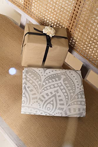 THE ART BOX Wall Tapestry, Large 82x55" - Inspiring Handmade Indian Mandala Design, Soft 100% Natural Cotton, Delicate Hand Sewn Edges for Bedroom, Living Room Boho Esthetic