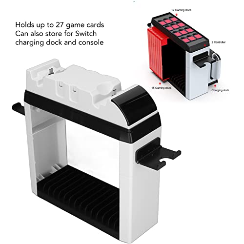 DAUERHAFT Game Controller Charger Station, Smart Large Space Game Console Charging Base Easy Storage Portable High Conversion Efficiency for Game Controller Accessories