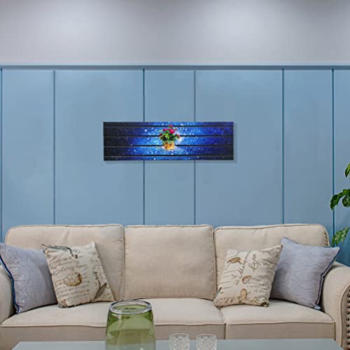 FixtureDisplaysÂŽ Horizontall Slatwall Panel with Laminated Art 40 Inches Wide x 12 Inches Tall Star Universe Galaxy 10152-40 * 12"-SL