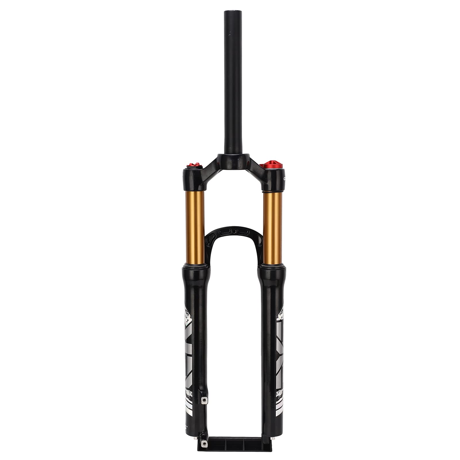 DAUERHAFT Mountain Bike Suspension Fork, Straight Steerer Shock Absorbing 26inch Suspension Air Fork Manual Lockout 100mm Axle Spacing for Replacement