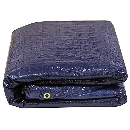 ColourTree 12' x 24' Premium Oval Blue Winter Swimming Pool Cover Tarp Tarpco Safety Extra Heavy Duty, Waterproof, UV Resistant (Cover Size: 16'x28’/ 4 ft .Overlap) ◆We Customize Size◆