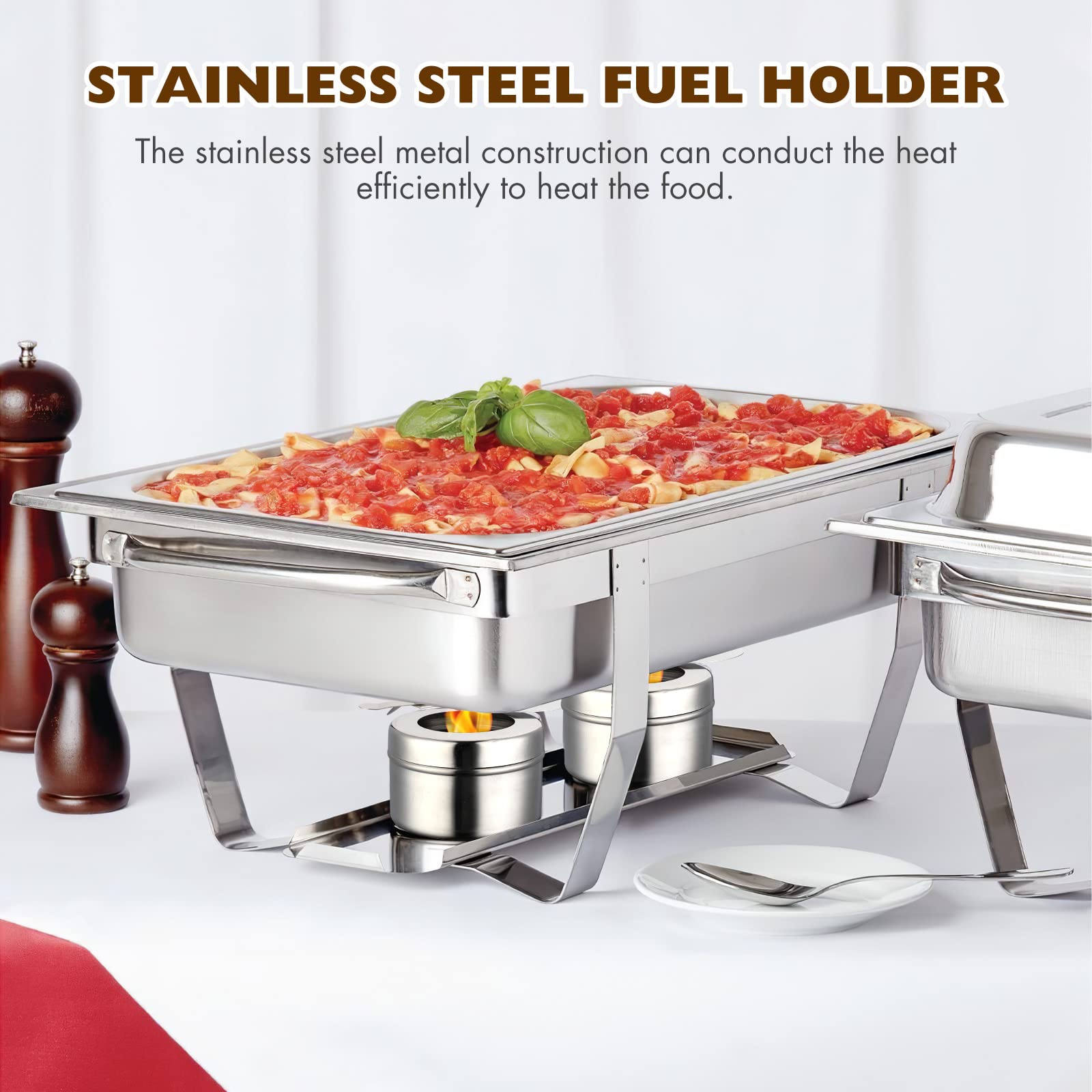DOITOOL Buffet Food Warmer Chafing Fuel Holder Chafer Wick Fuel Holder Buffet Warmer Warming Trays for Chafing Fuel Chafers And Buffet Warmers Parties Supplies