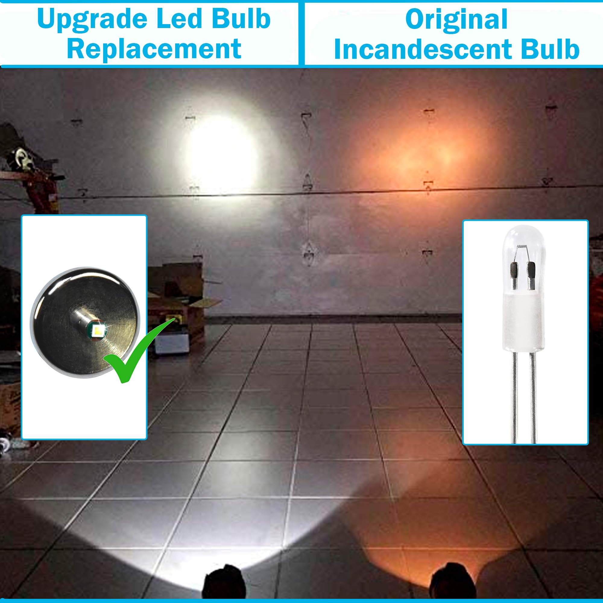 HQRP Hight Power 3W Extra Bright 90 Lumens Upgrade LED Bulb Bi-Pin LED Module for Mini Mag-Lite 2AA Solitaire Light LM2A001 Replacement